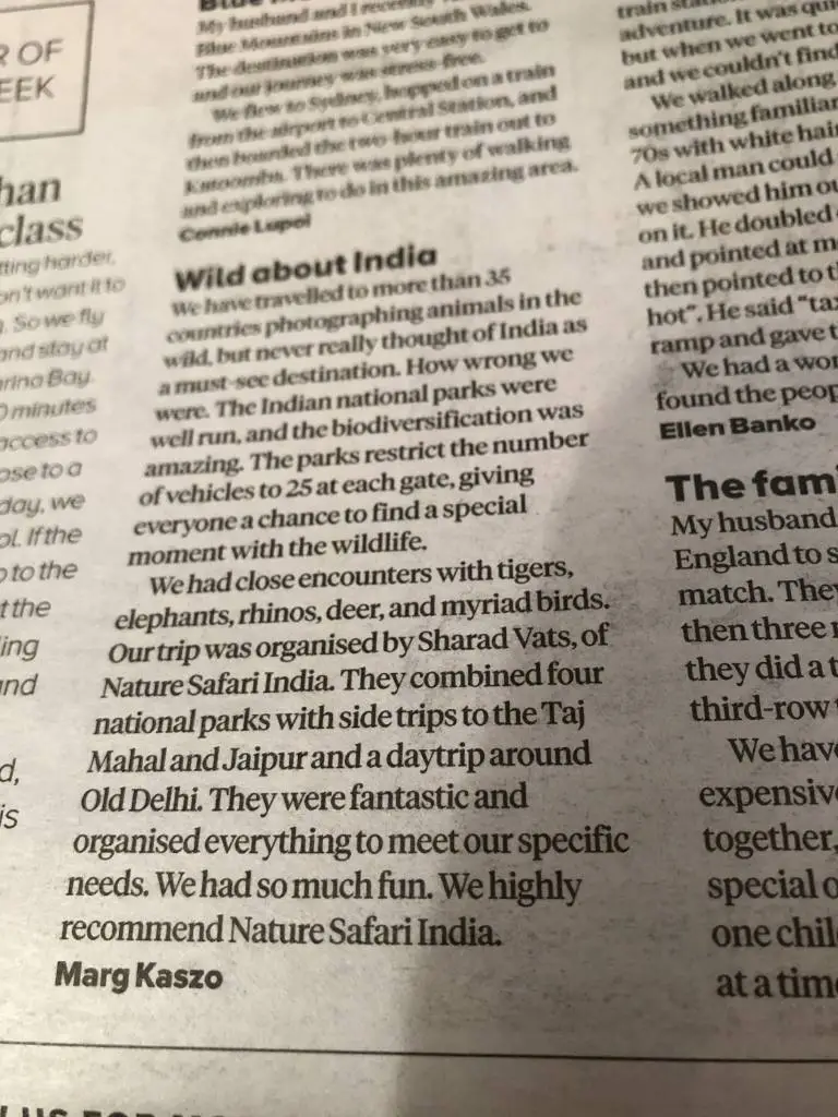 Media Coverage - Trusted By Wildlife & Travel Magazines